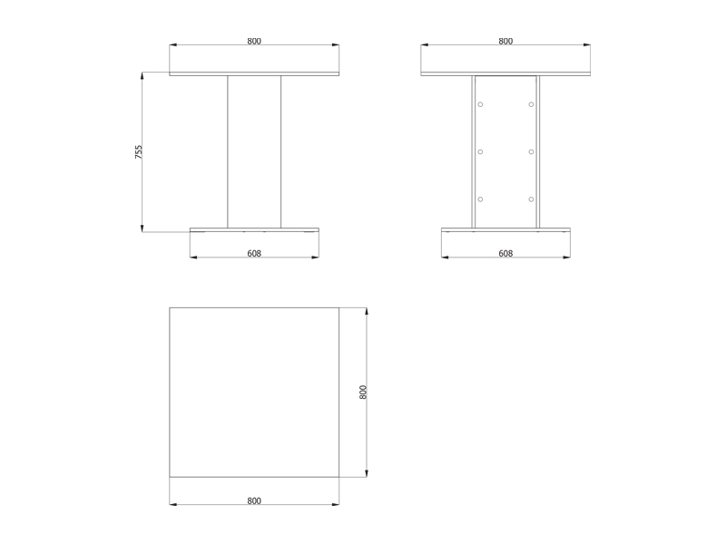 Forma Ideale: Dining table CAPUA 80x80